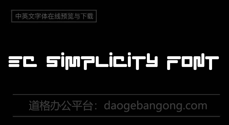 EC SimpliCity Font字体-英文字体免费字体下载在线转换-道格办公
