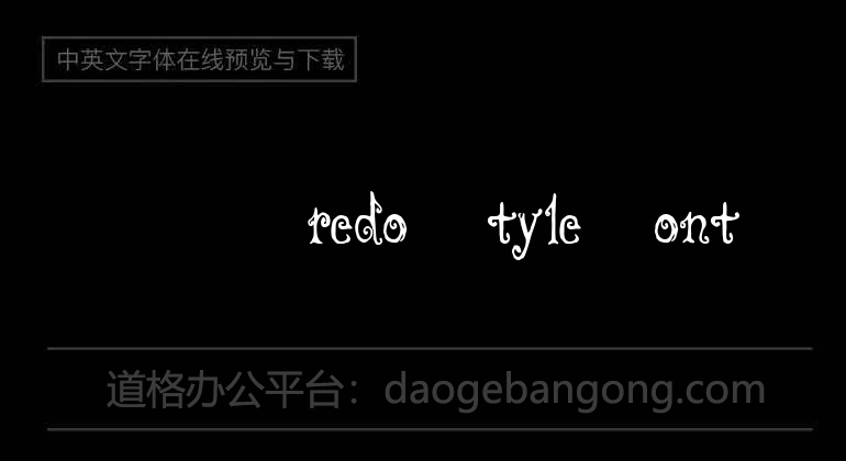CF Fredo Style Font字体-英文字体免费字体下载在线转换-道格办公