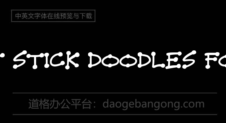 Dot Stick Doodles Font字体-英文字体免费字体下载在线转换-道格办公