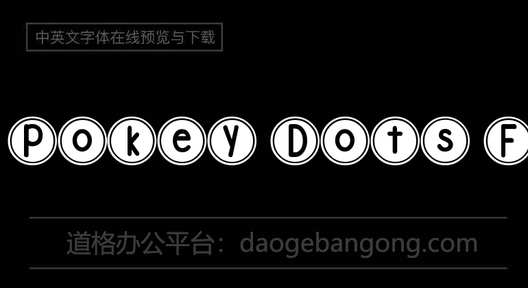 DJB Pokey Dots Font字体-英文字体免费字体下载在线转换-道格办公