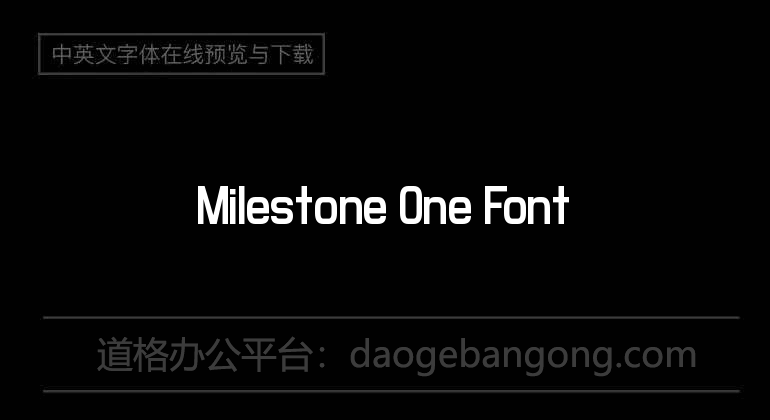 Milestone One Font字体-English Fonts免费字体下载在线转换-道格办公