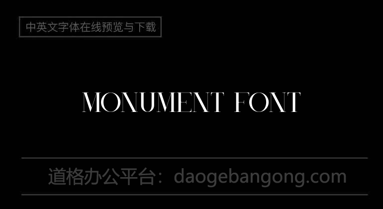 Monument Font字体-英文字体免费字体下载在线转换-道格办公