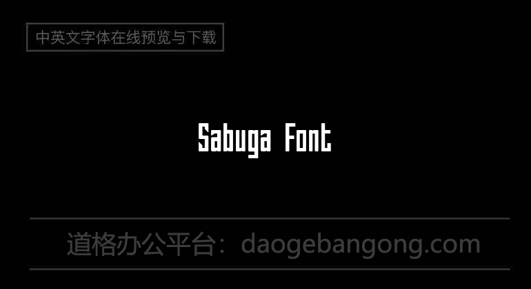 Sabuga Font字体-英文字体免费字体下载在线转换-道格办公