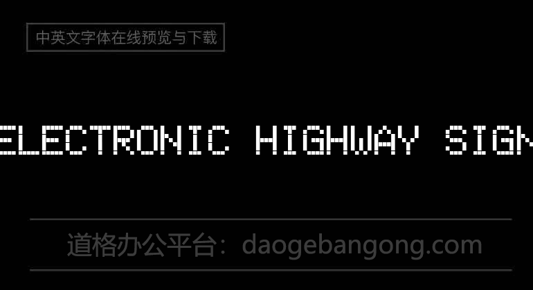 Electronic Highway Sign字体-Ash Pikachu Font出品免费字体下载在线转换-道格办公