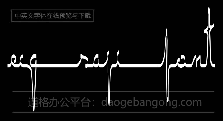 ECG saji Font字体-英文字体免费字体下载在线转换-道格办公