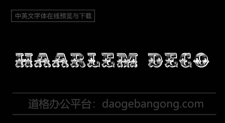 Haarlem Deco字体-英文字体免费字体下载在线转换-道格办公