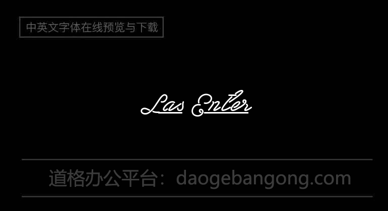 Las Enter字体-M出品免费字体下载在线转换-道格办公