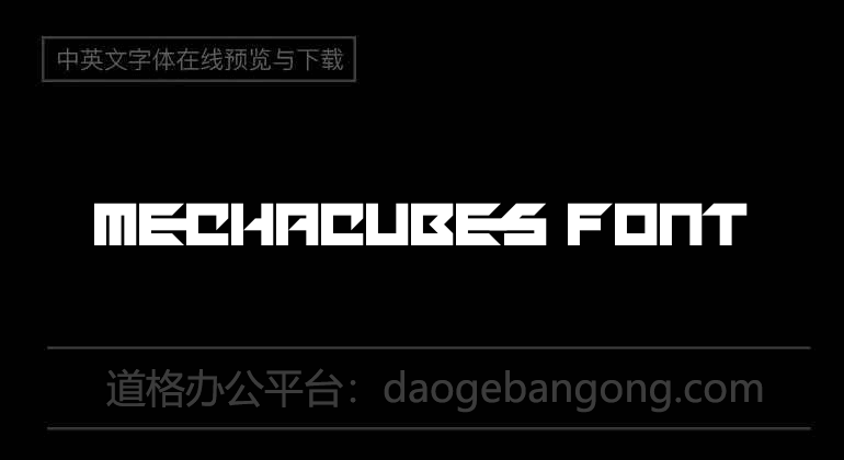 Mechacubes Font字体-英文字体免费字体下载在线转换-道格办公