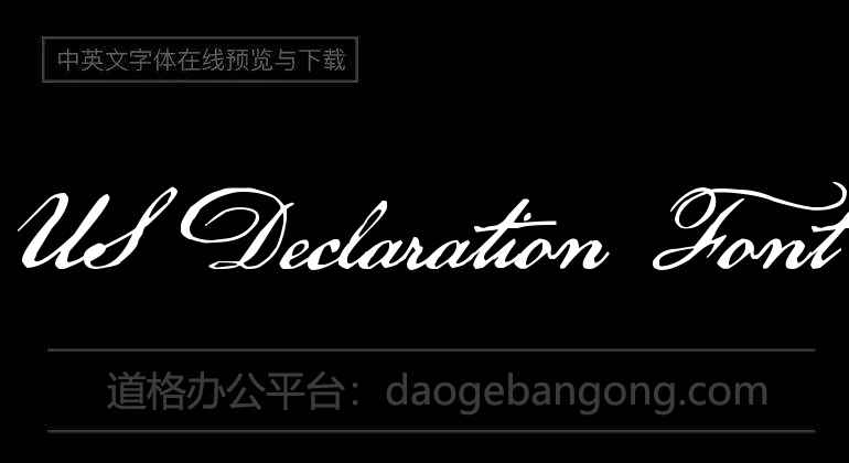 US Declaration Font字体-英文字体免费字体下载在线转换-道格办公