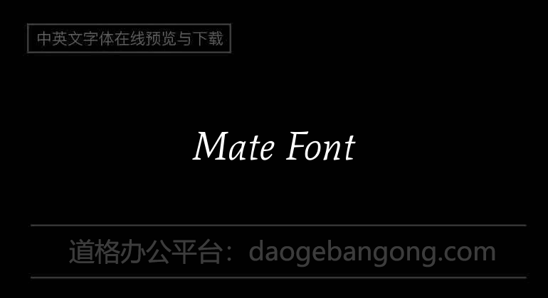 Mate Font字体-English Fonts免费字体下载在线转换-道格办公