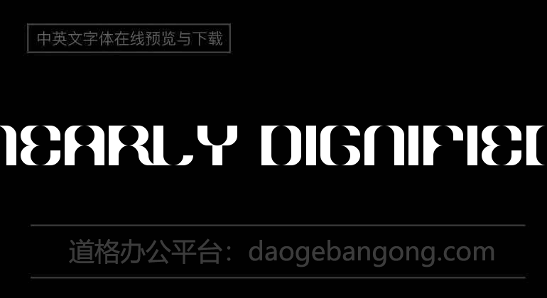 Nearly Dignified字体-英文字体免费字体下载在线转换-道格办公
