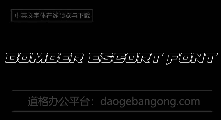 Bomber Escort Font字体-英文字体免费字体下载在线转换-道格办公