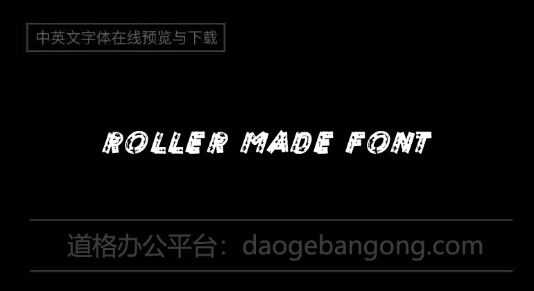 ROLLER MADE Font字体-英文字体免费字体下载在线转换-道格办公