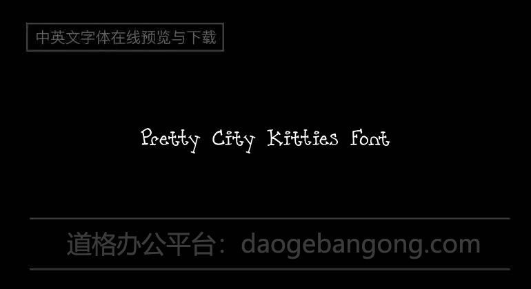 Pretty City Kitties Font字体-英文字体免费字体下载在线转换-道格办公