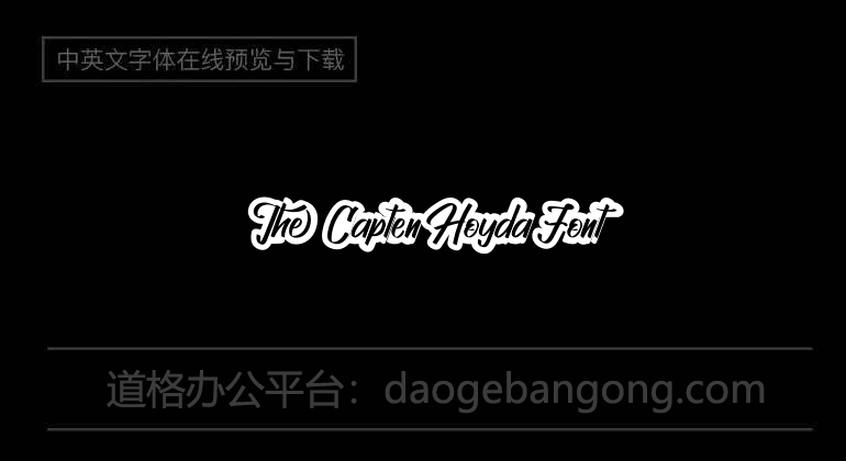 The Capten Hoyda Font字体-English Fonts免费字体下载在线转换-道格办公