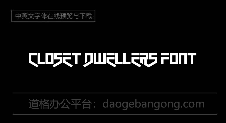 Closet Dwellers Font字体-英文字体免费字体下载在线转换-道格办公