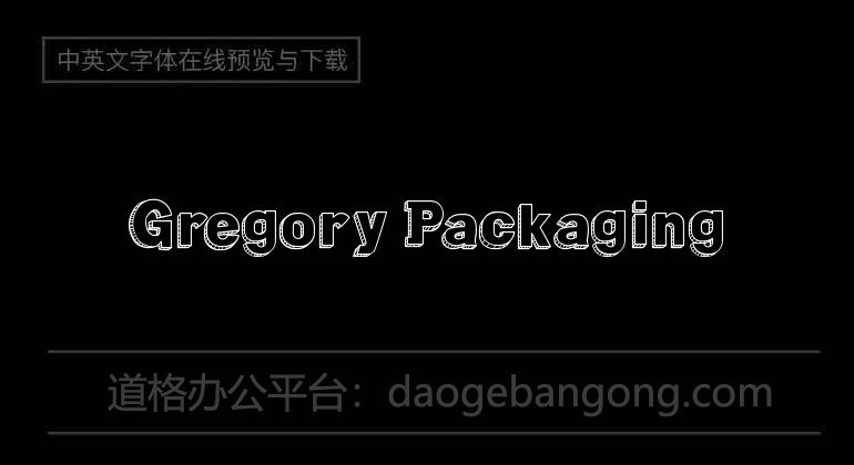 Gregory Packaging字体-英文字体免费字体下载在线转换-道格办公