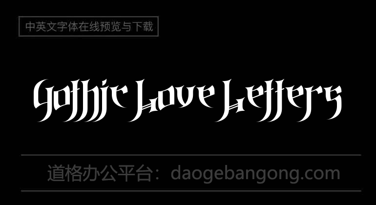 Gothic Love Letters字体-Sanguinus Curae出品免费字体下载在线转换-道格办公