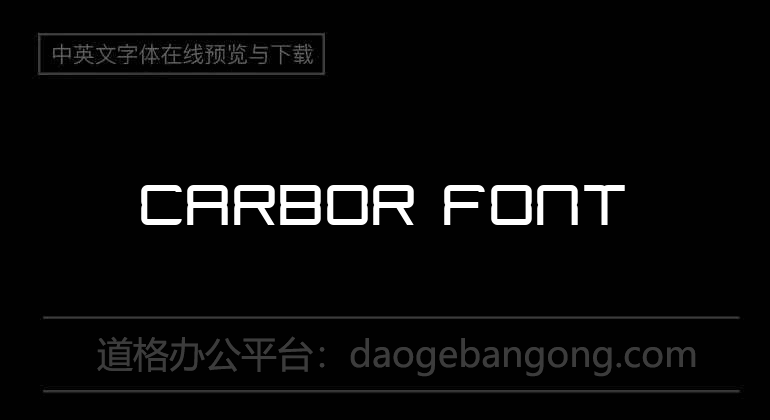 Carbor Font字体-英文字体免费字体下载在线转换-道格办公