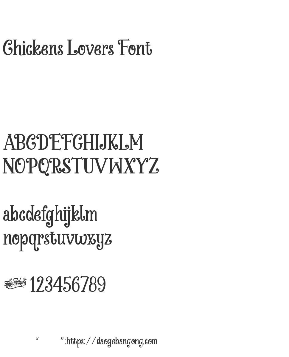 Chickens Lovers Font字体-英文字体免费字体下载在线转换-道格办公