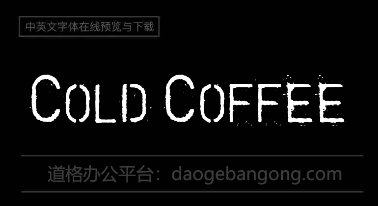 Cold Coffee字体-Mr.fisk Fonts出品免费字体下载在线转换-道格办公