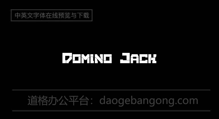 Domino Jack字体-Iconian Fonts出品免费字体下载在线转换-道格办公