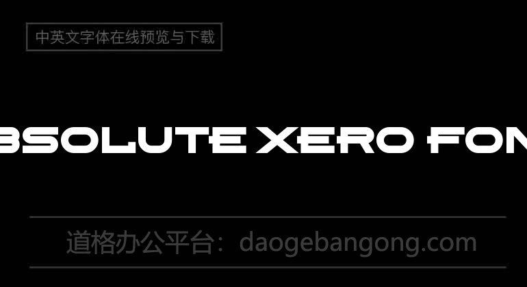 Absolute Xero Font字体-英文字体免费字体下载在线转换-道格办公