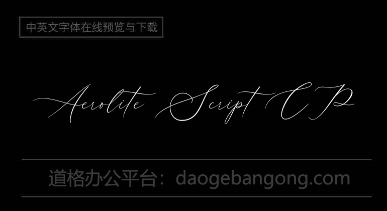 Aerolite Script CP字体-ClaudeP出品免费字体下载在线转换-道格办公 Aerolite Script CP字体-ClaudeP出品免费字体下载在线转换-道格办公