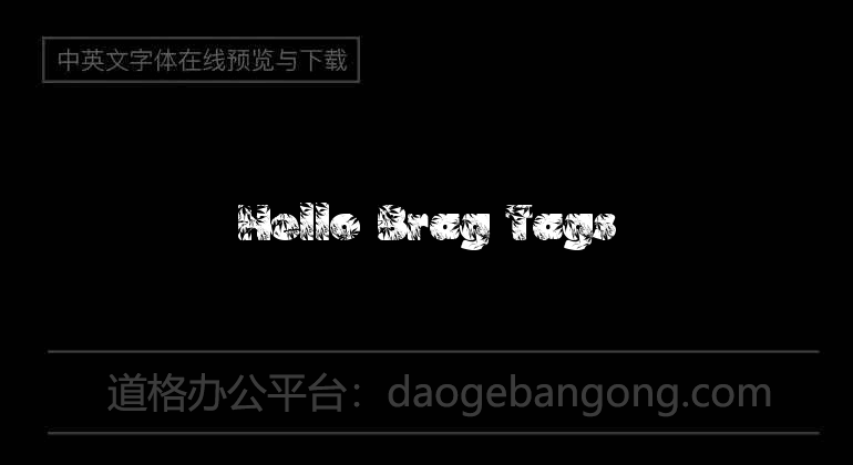 Hello Brag Tags字体-Jen Jones出品免费字体下载在线转换-道格办公