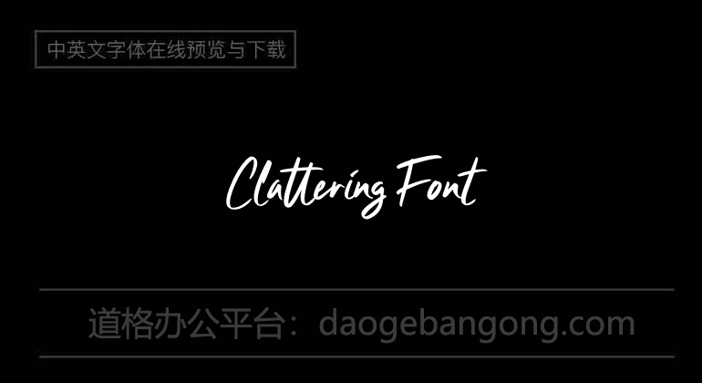 Clattering Font字体-英文字体免费字体下载在线转换-道格办公