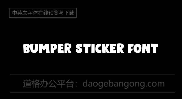 Bumper Sticker Font字体-英文字体免费字体下载在线转换-道格办公