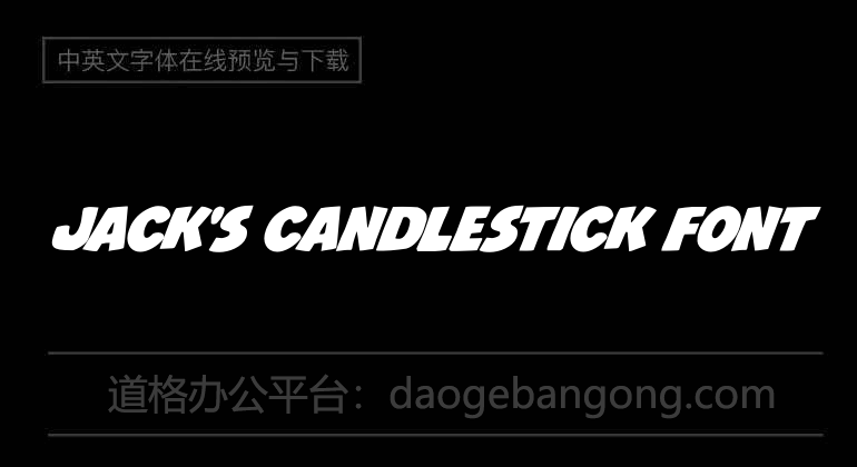 Jack's Candlestick Font字体-English Fonts免费字体下载在线转换-道格办公