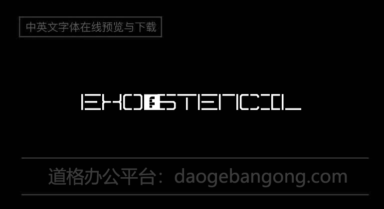 eXO2 Stencil字体-Beraka Design出品免费字体下载在线转换-道格办公
