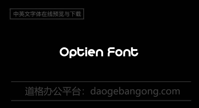 Optien Font字体-英文字体免费字体下载在线转换-道格办公
