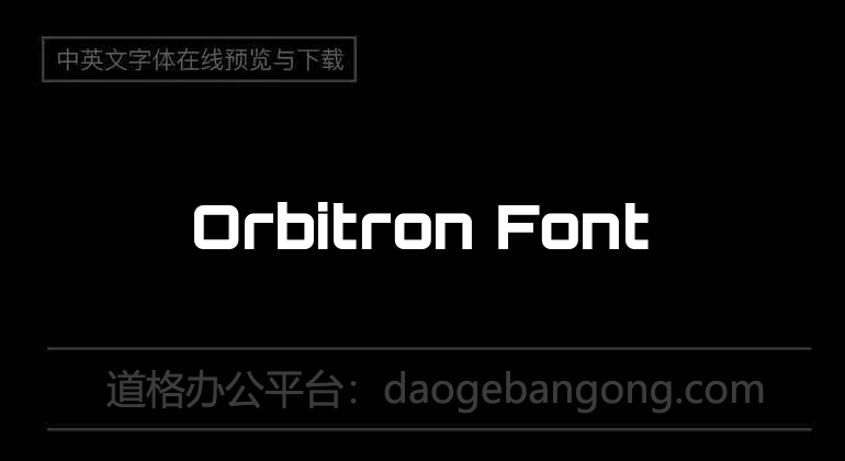 Orbitron Font字体-英文字体免费字体下载在线转换-道格办公