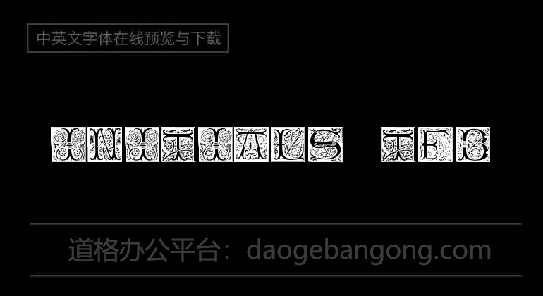 Initials TFB字体-zanatlija出品免费字体下载在线转换-道格办公