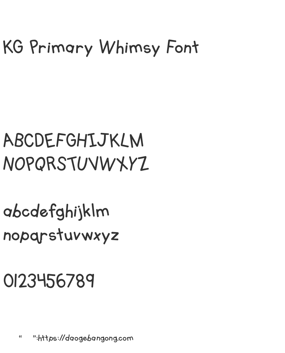 KG Primary Whimsy Font字体-英文字体免费字体下载在线转换-道格办公