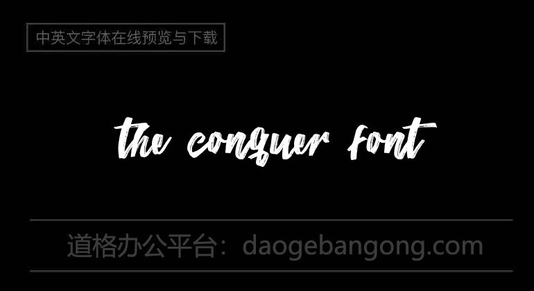 The Conquer Font字体-English Fonts免费字体下载在线转换-道格办公