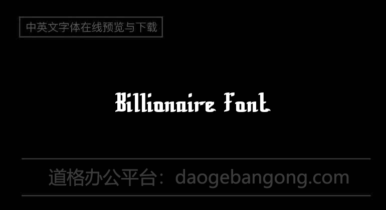 Billionaire Font字体-英文字体免费字体下载在线转换-道格办公