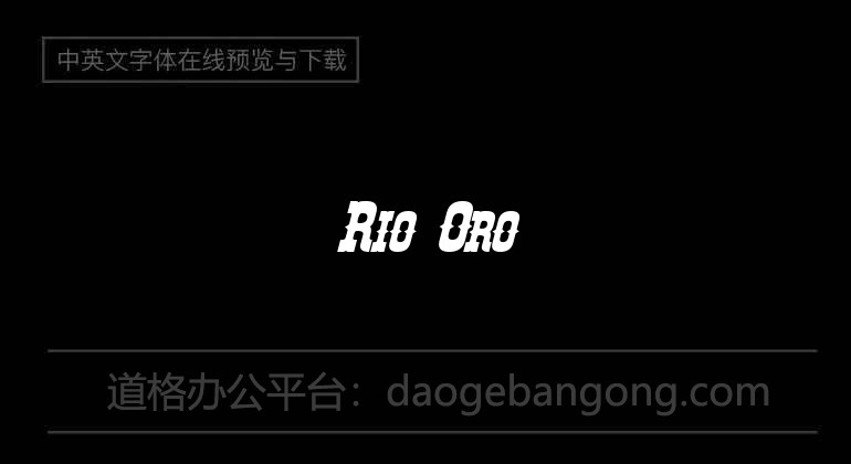 Rio Oro字体-Pixel Sagas出品免费字体下载在线转换-道格办公