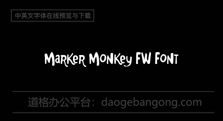 Marker Monkey FW Font字体-英文字体免费字体下载在线转换-道格办公