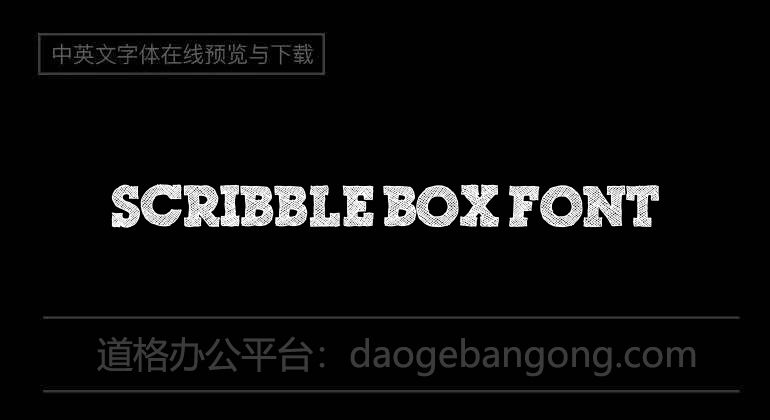 Scribble Box Font字体-英文字体免费字体下载在线转换-道格办公
