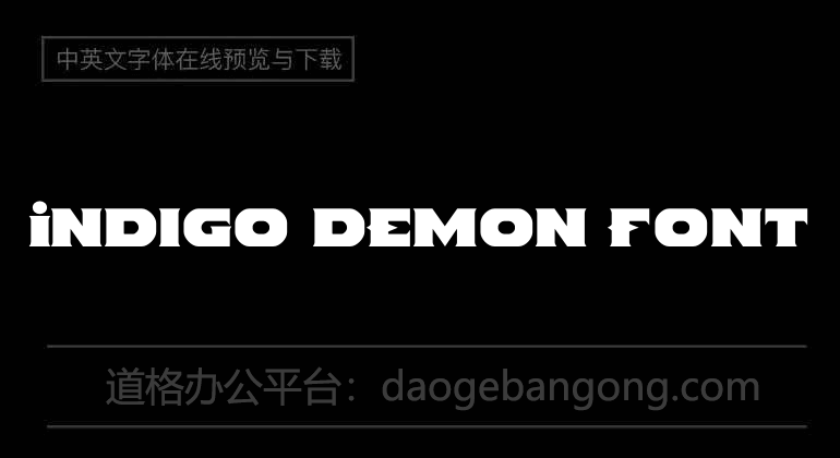 Indigo Demon Font字体-英文字体免费字体下载在线转换-道格办公