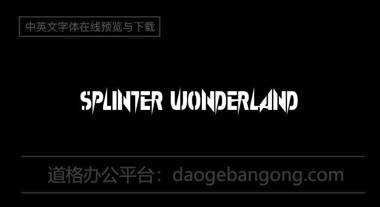Splinter Wonderland字体-英文字体免费字体下载在线转换-道格办公