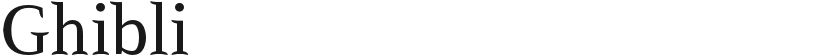 Ghibli字体-English Fonts免费字体下载在线转换-道格办公